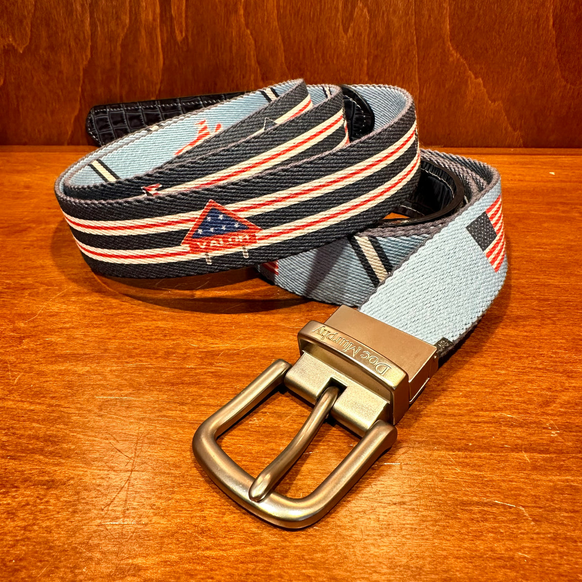 Doc Murphy Belt - "CAVU Blue/Red White Blue Stripe" – The Shop at ...